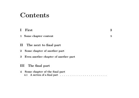 Table Of Contents Add Preliminary Elements To The Toc Tex Latex