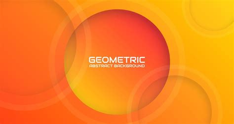 3d Orange Geometric Abstract Background Overlap Layer On Bright With