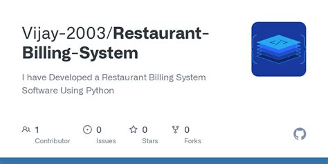 Github Vijay 2003restaurant Billing System I Have Developed A