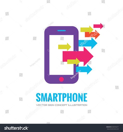 Smartphone Vector Logo Template Mobile Phone Creative Sign Modern Technology Insignia