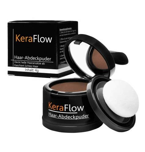 Keraflow 케라플로우 뿌리 파우더 헤어 컨실러 농축 회색 헤어라인 밝은 용 4g라이트 브라운 티몬