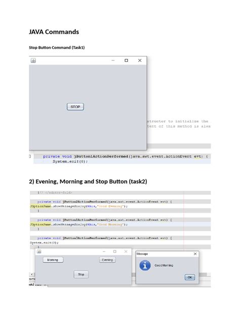 Java Commands Pdf