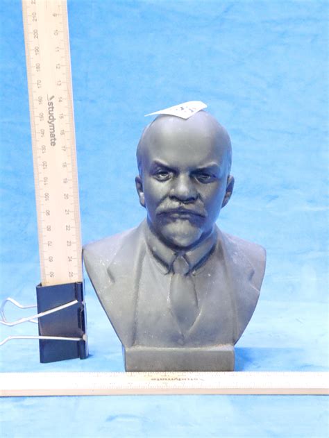 Lot Russian Signed Cast Metal Vladimir Lenin Original Sticker To Base