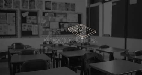 Animation Of School Icons Over Empty Classroom Stock Video Video Of