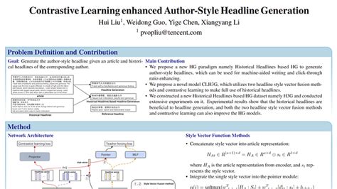 Underline Contrastive Learning Enhanced Author Style Headline Generation