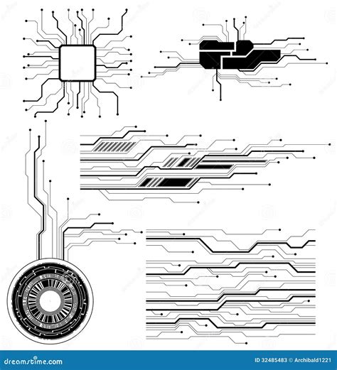 Design Elements Stock Vector Illustration Of Tech Design 32485483