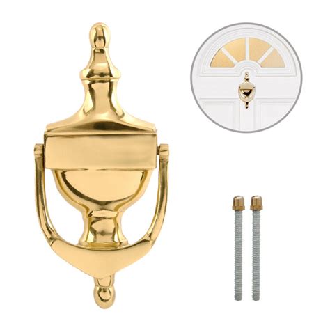 Polished Brass Door Knocker 150mm Victorian Urn Style — Homesmart