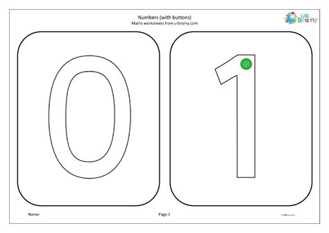 Numbers With Buttons Writing Numbers As Digits Maths Worksheets For