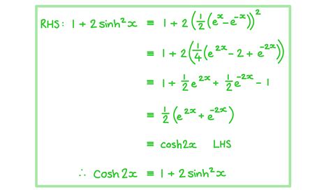 Hyperbolic Identities And Equations Edexcel A Level Further Maths