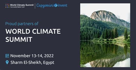 Capgemini Invent On Linkedin Cop27 Sustainablefuture Worldclimatesummit Climateinvestments…