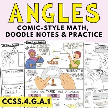 Types Of Angles Anchor Chart 4th Grade Classifying Angles Comic And Worksheet In 2024 Types Of
