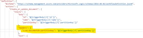Logic App Cosmosdb Error Partitionkey Extracted From Document Doesnt