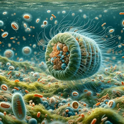 A Microscopic Single Cell Organism Increasingly Large And Detailed R