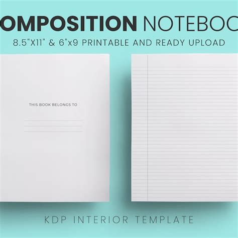 Composition Notebook Etsy