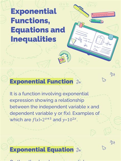 4 Exponential Functions Equations And Inequalities And Solving Pdf