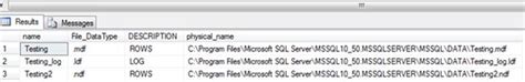 sql server database files