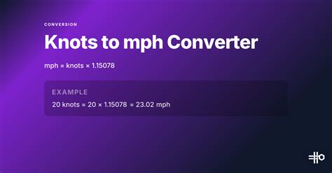 Knots To Mph Converter Aviation And Maritime