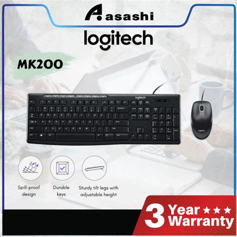 Logitech MK Wired Combo With Multimedia Keyboard Lazada