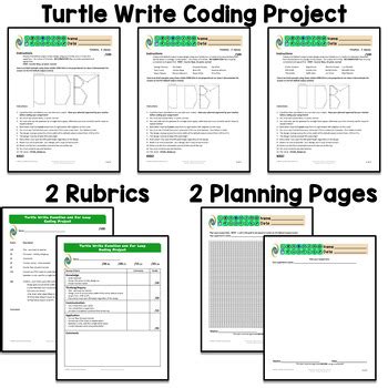 Turtle Write Function And For Loops Coding Project Version Resource