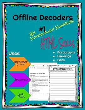Offline Decoders HTML Activity To Accompany Code Org CS Discoveries Coding