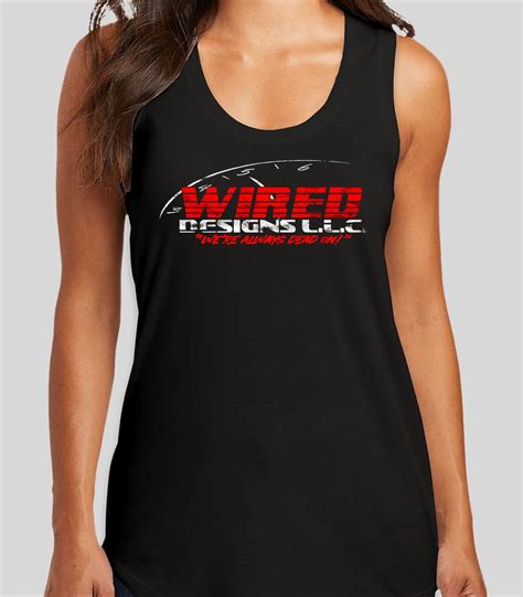 Retro Wired Logo Womans Racerback Tank — Wired Designs And Apparel