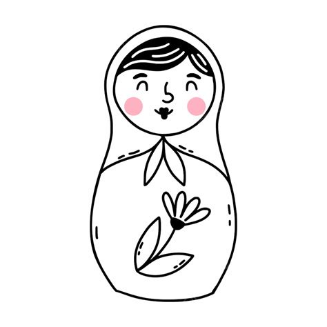 Drawing Of Matryoshka Doll At Eduardo Adair Blog