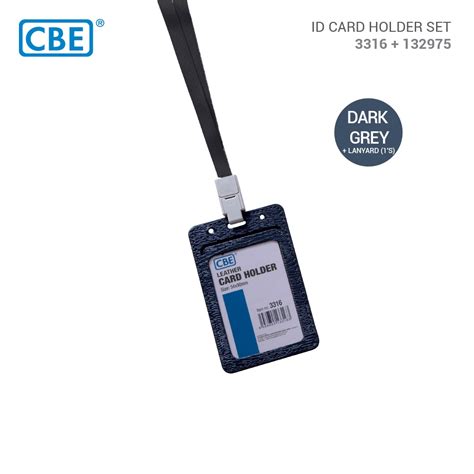Cbe Leather Id Card Holder Name Tag Set 3316 Leather Card Holder