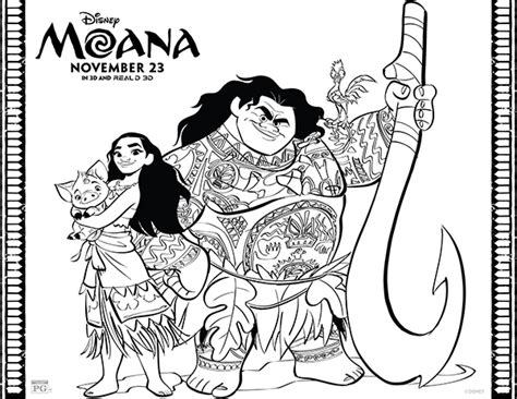 Free Printables Disney Moana Coloring Pages Magic Filled Memories