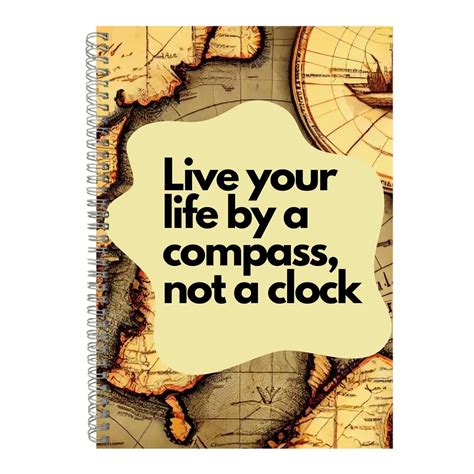 Compass A4 Notebook Spiral And Lined With Travel Graphic Notepad