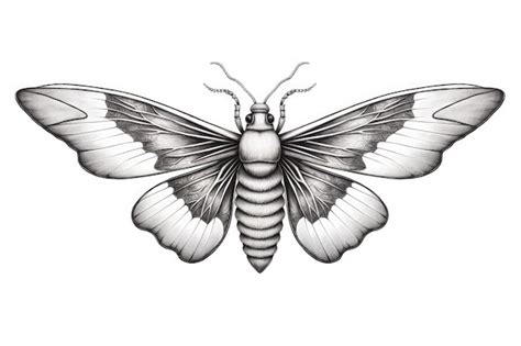 Cute Moth Drawing