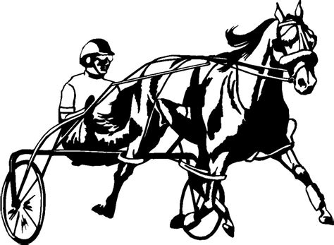Harness Racing Illustration Jockey And Trotter In Action 1370615