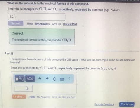 What Are The Subscripts In The Empirical Formula Of