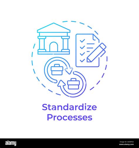 Standardize Processes Blue Gradient Concept Icon Stock Vector Image And Art Alamy