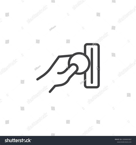 Hand Insert Coin Line Icon Linear Stock Vector Royalty Free 2200693267 Shutterstock