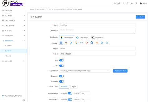 Cluster INFINI Console