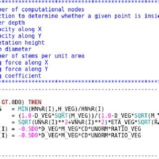 Sketch Of Fortran Code Used To Calculate The Drag Force Dragfo F Download Scientific Diagram