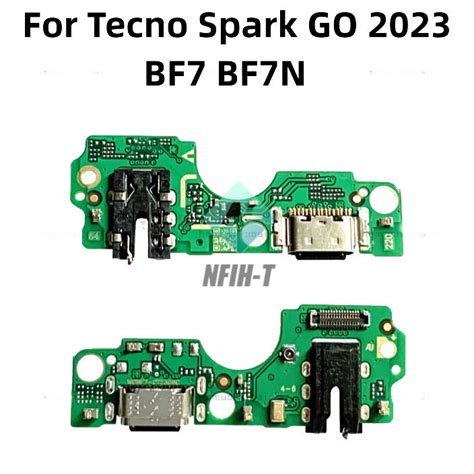 For Tecno Spark Go 2023 Bf7 Bf7n Charger Usb Charging Port Dock Connector Board Flex Replacement