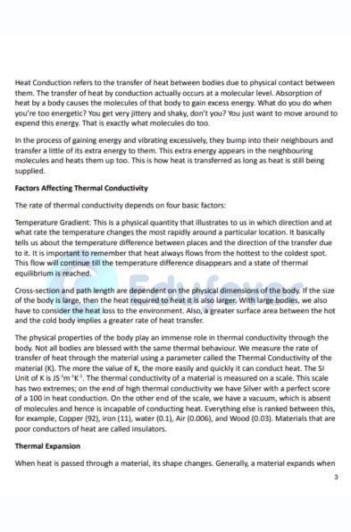 Cbse Class 11 Physics Thermal Properties Of Matter Notes