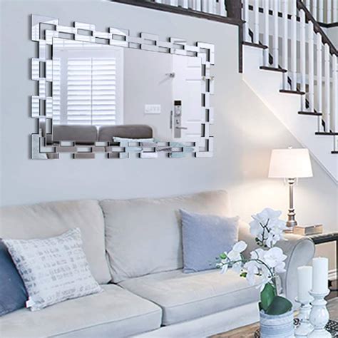 Living Room Accent Wall With Mirror