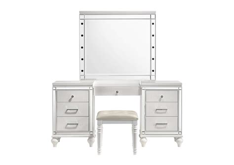 Valentino Vanity Table Mirror Bulbs Not Included White