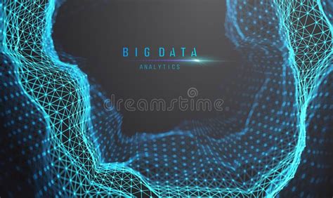 Big Data And Data Science Futuristic Technology Data Visualisation Stock Vector Illustration