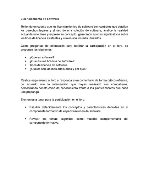 Evidencia 390697468 Foro Temático Licenciamiento De Software Licenciamiento De Software