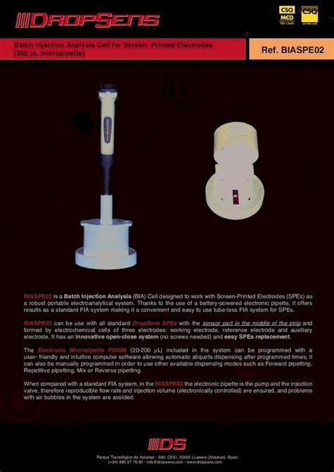 pdf batch injection analysis cell for screen printed