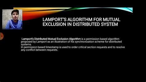 Lamports Algorithm For Mutual Exclusion In Distributed System Youtube