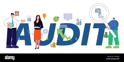 Audit Accounting Financial Investigation Internal Audit Auditor Examination Big Text Stock