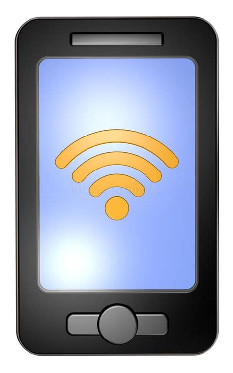 Wifi Symbol On Smartphone Display Stock Illustration Illustration Of Signal Icon 100272413
