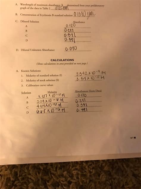 Solved The Calculations Graph I Need Are On The Last Page Chegg