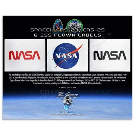 Spacex And Iss Flown Nasa Label Set
