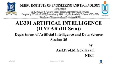 Ai3391 Artificial Intelligence Session 25 Horn Clausepptx