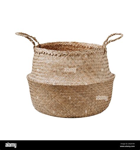 Wicker Basket On Round Cut Out Stock Images And Pictures Alamy